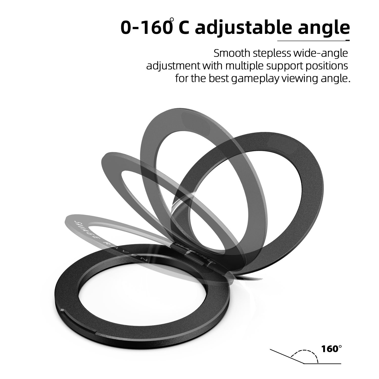 Savage Raven by Skull & Co. – MagStand Magnetic Ultra-Thin Ring Stand