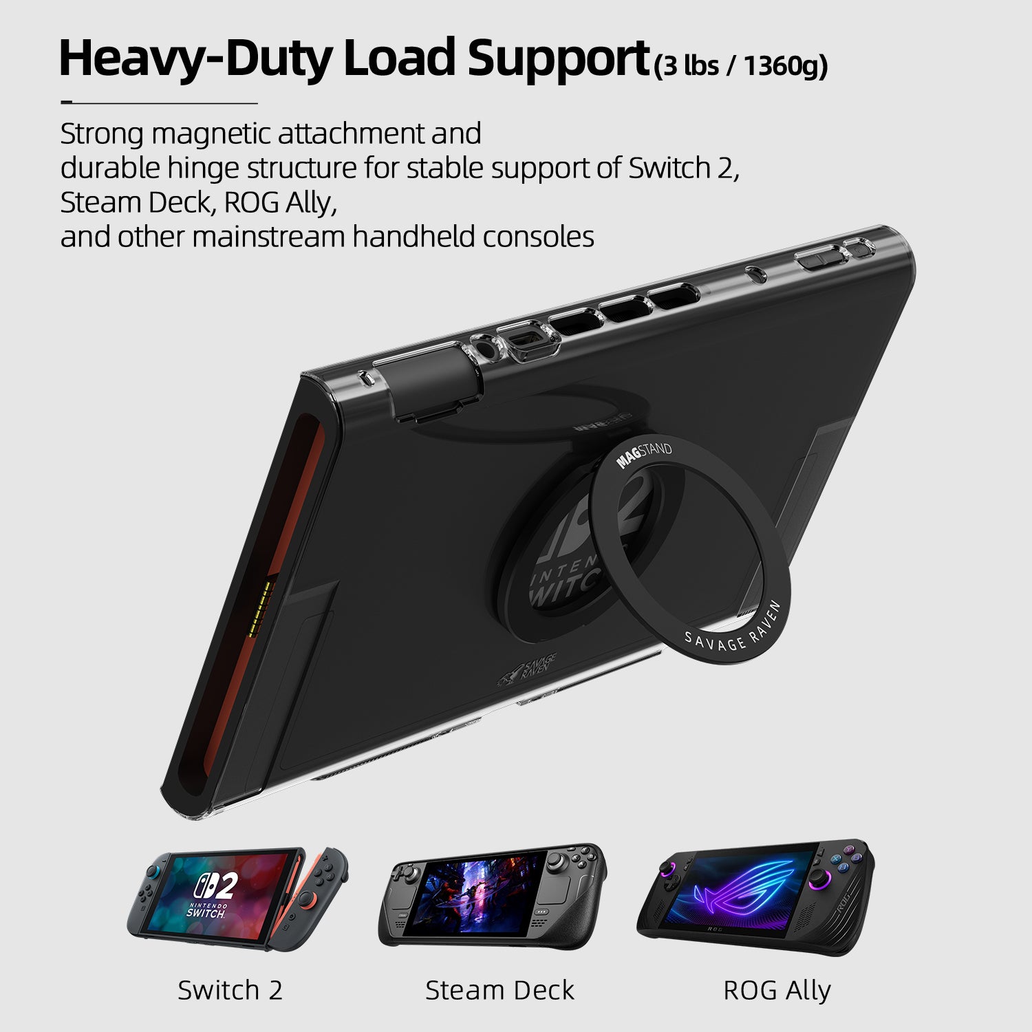 Savage Raven by Skull & Co. – MagStand Magnetic Ultra-Thin Ring Stand