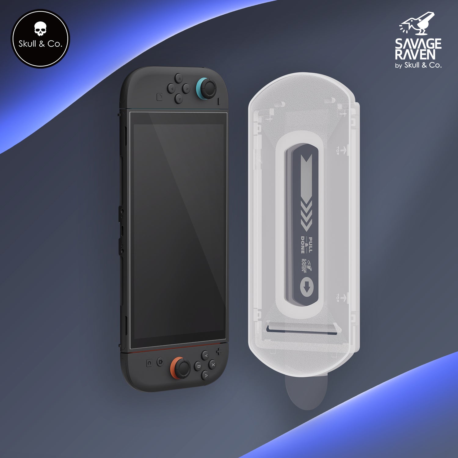 Savage Raven by Skull & Co. Tempered Glass Screen Protector with EZ-In