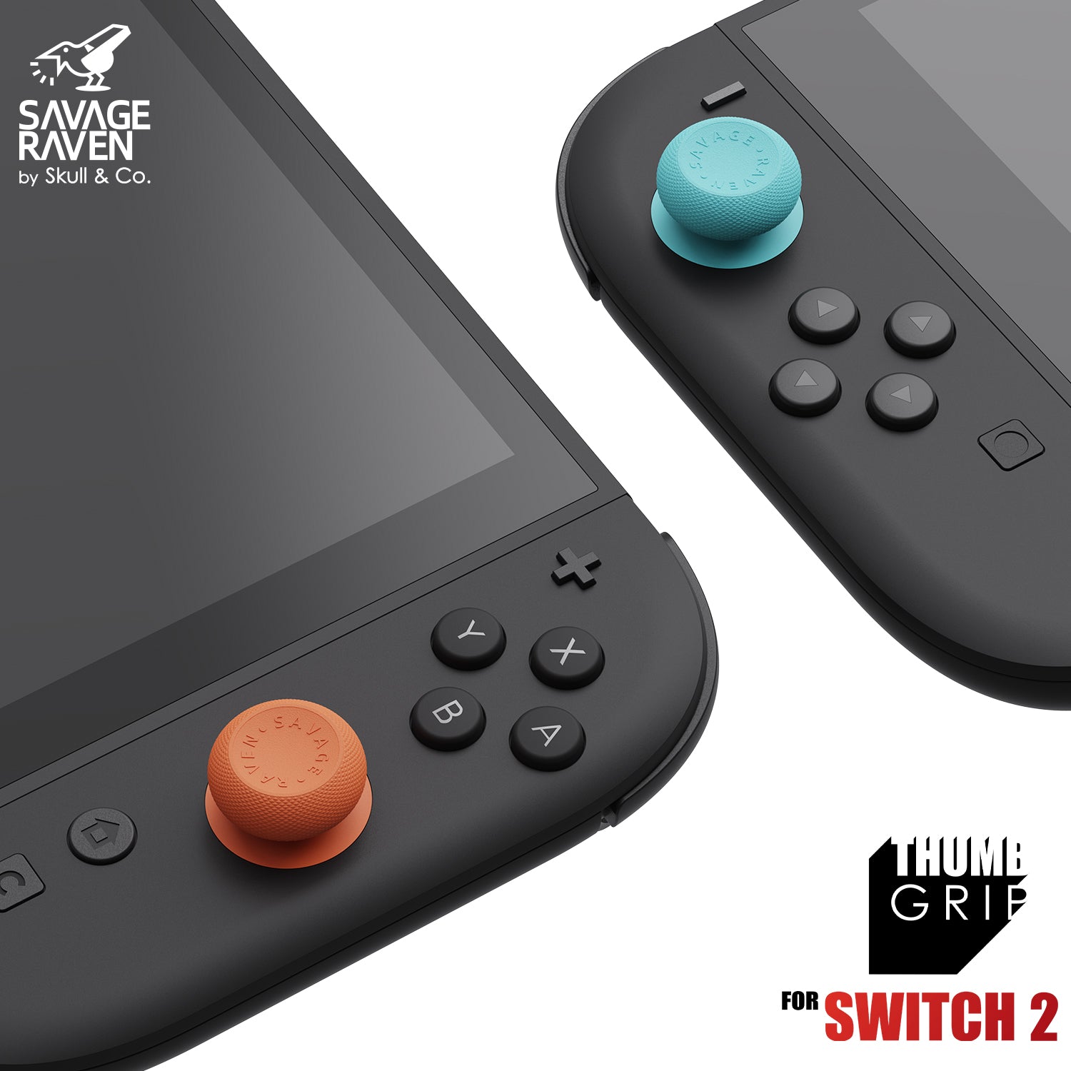 Savage Raven by Skull & Co. Thumb Grip Set for Nintendo SWITCH 2