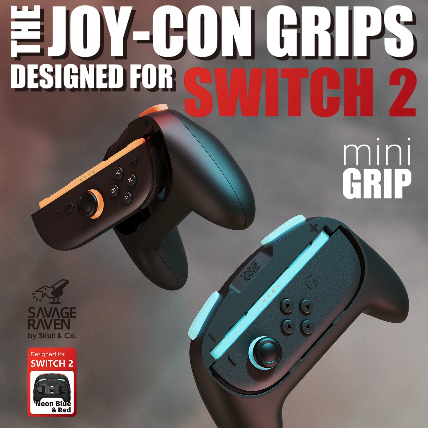 Savage Raven by Skull & Co. MiniGrip: Joy-Con Grip for Nintendo SWITCH